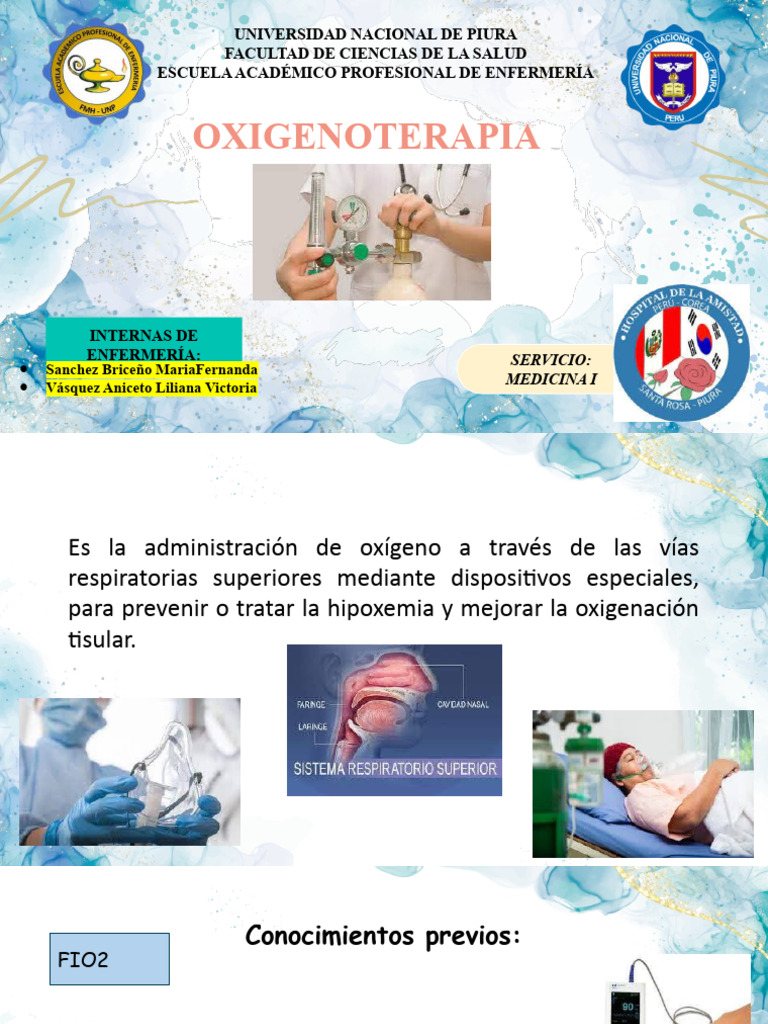 Oxigenoterapia en Ortopnea y Hipoxemia | PDF | Medicina CLINICA ...
