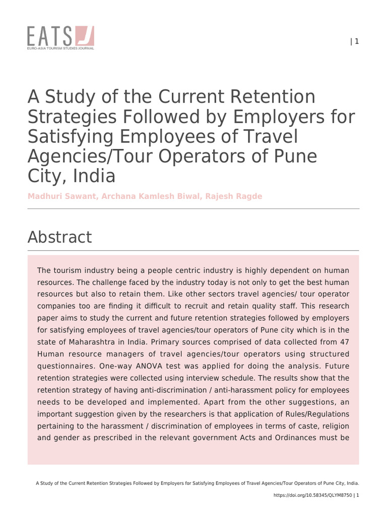 A Study of The Current Retention Strateg | PDF | Employee Retention ...