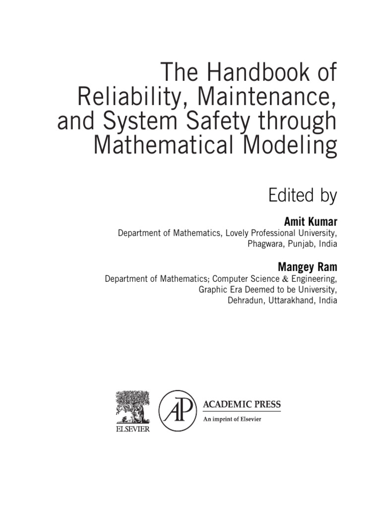 Front Mat 2021 The Handbook of Reliability Maintenance and System ...