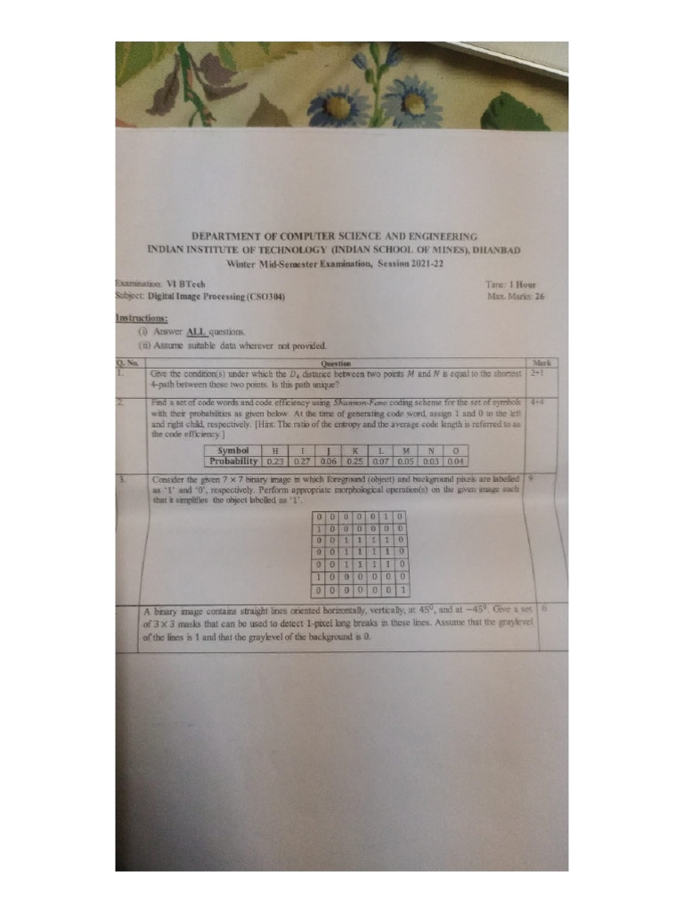 DIP W2021 22 Midsem | PDF