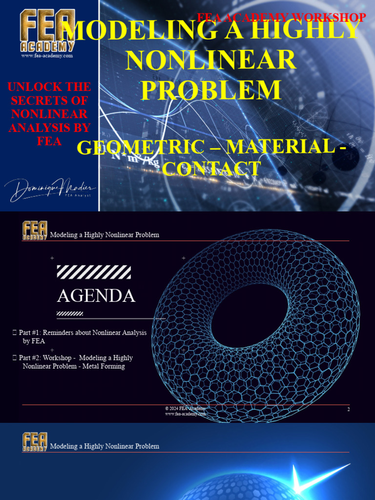FEA Academy Workshop - Modeling A Highly Nonlinear Problem | PDF ...