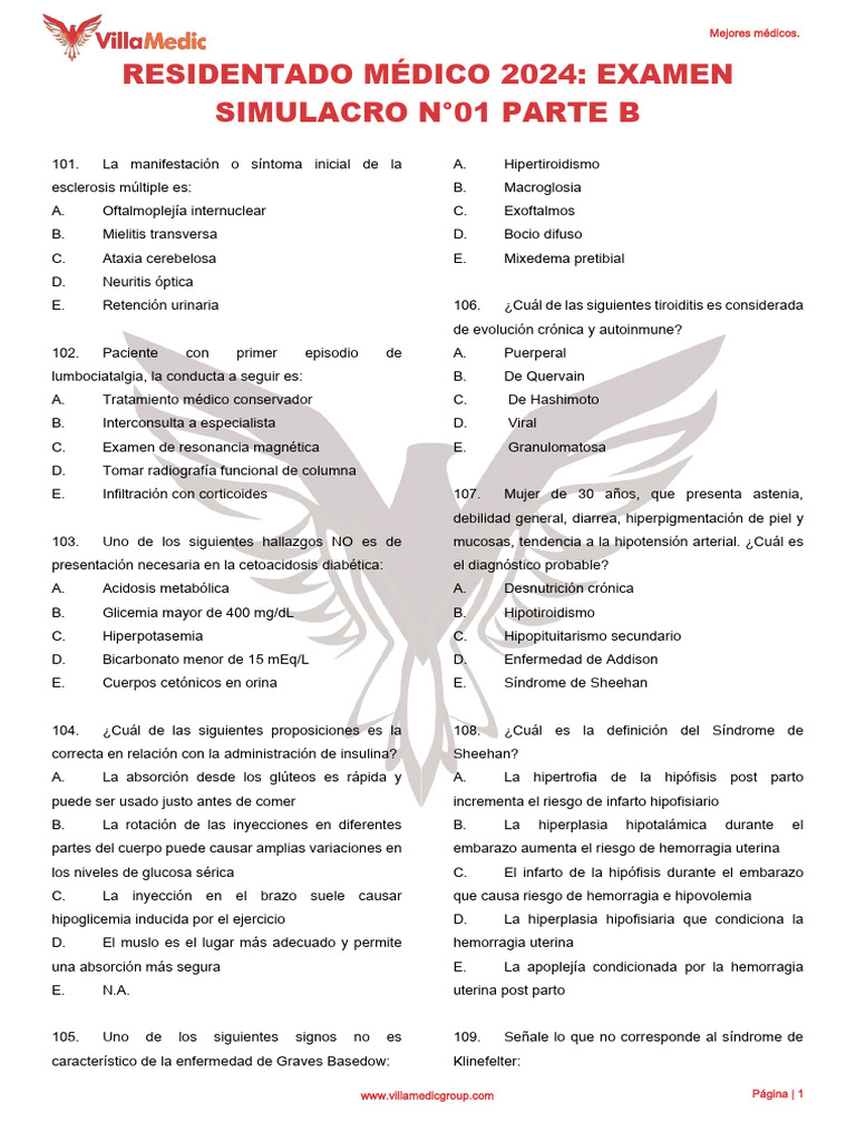 RM 2024 - Examen Simulacro 1 B | PDF