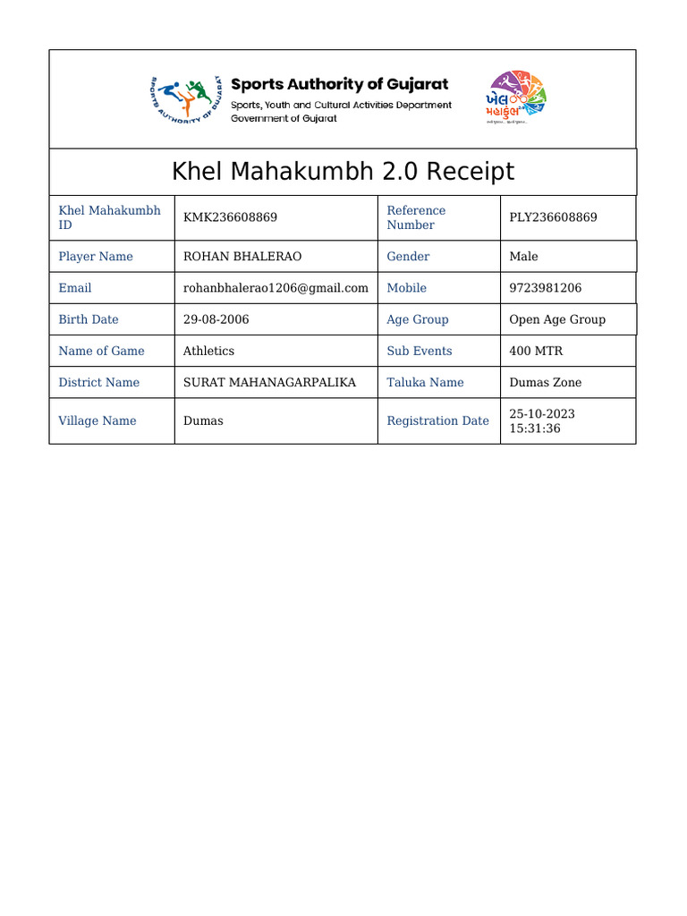 KMK236608869 Receipt | PDF