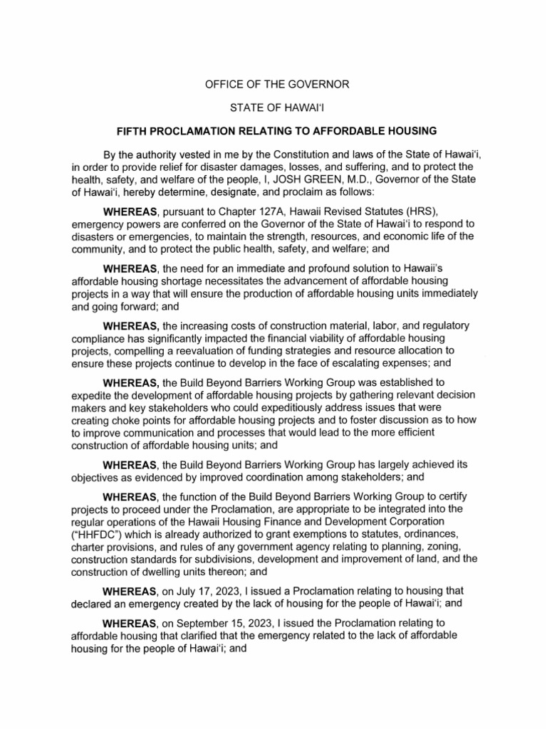 02-23-24 Housing Executive Proclamation | PDF | Employment | Affordable ...