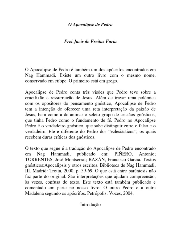 O Apocalipse de Pedro | PDF
