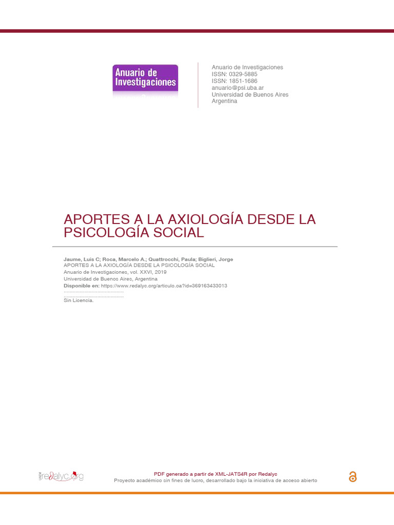 Aportes A La Axiologia Desde La Psicolog | PDF | Moralidad | Axiología