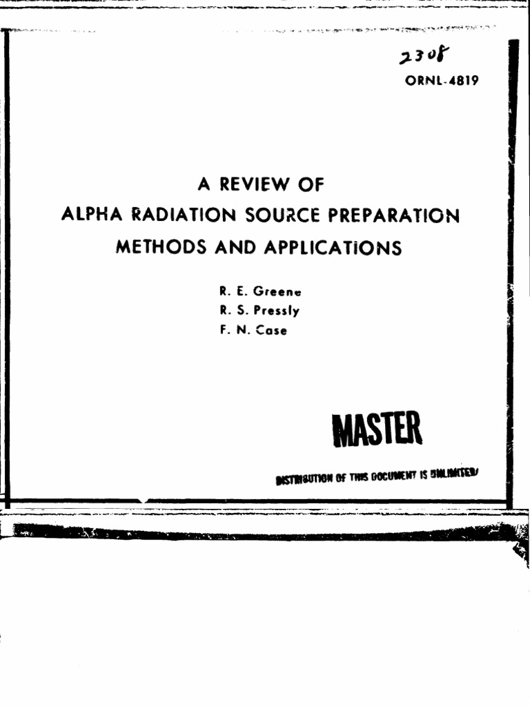 Alpha Sources and Preparations Methods | PDF | Radioactive Decay | Ion