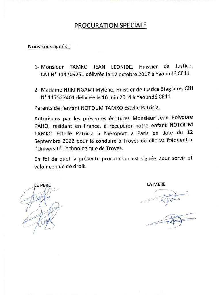 Procuration Speciale | PDF