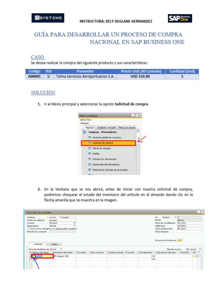 Caso 01 - Compra Nacional | PDF