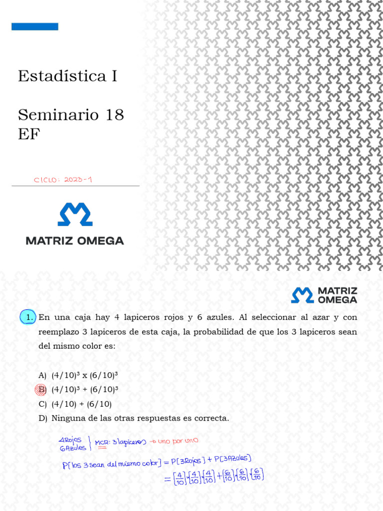 Seminario #18 EF EI Sol - 231 | PDF | Análisis de regresión | Diferencia