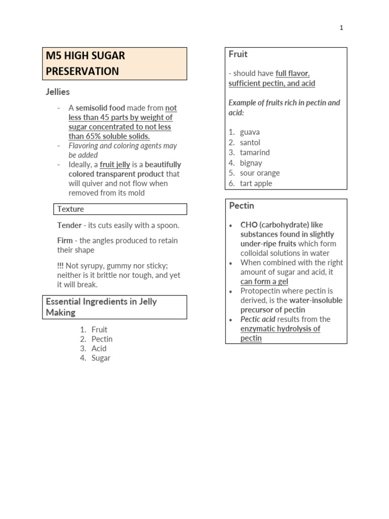 M5 High Sugar Preservation and Labelling | PDF | Nutrition Facts Label ...
