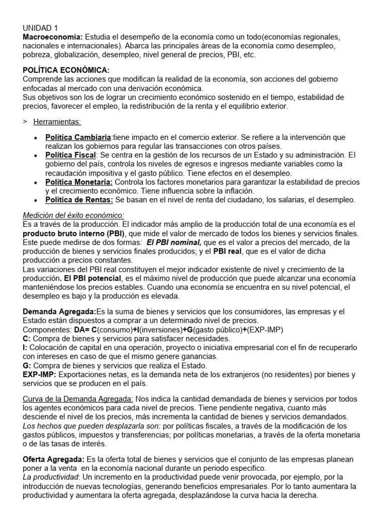 Resumen de Macro | PDF | Inflación | Dinero