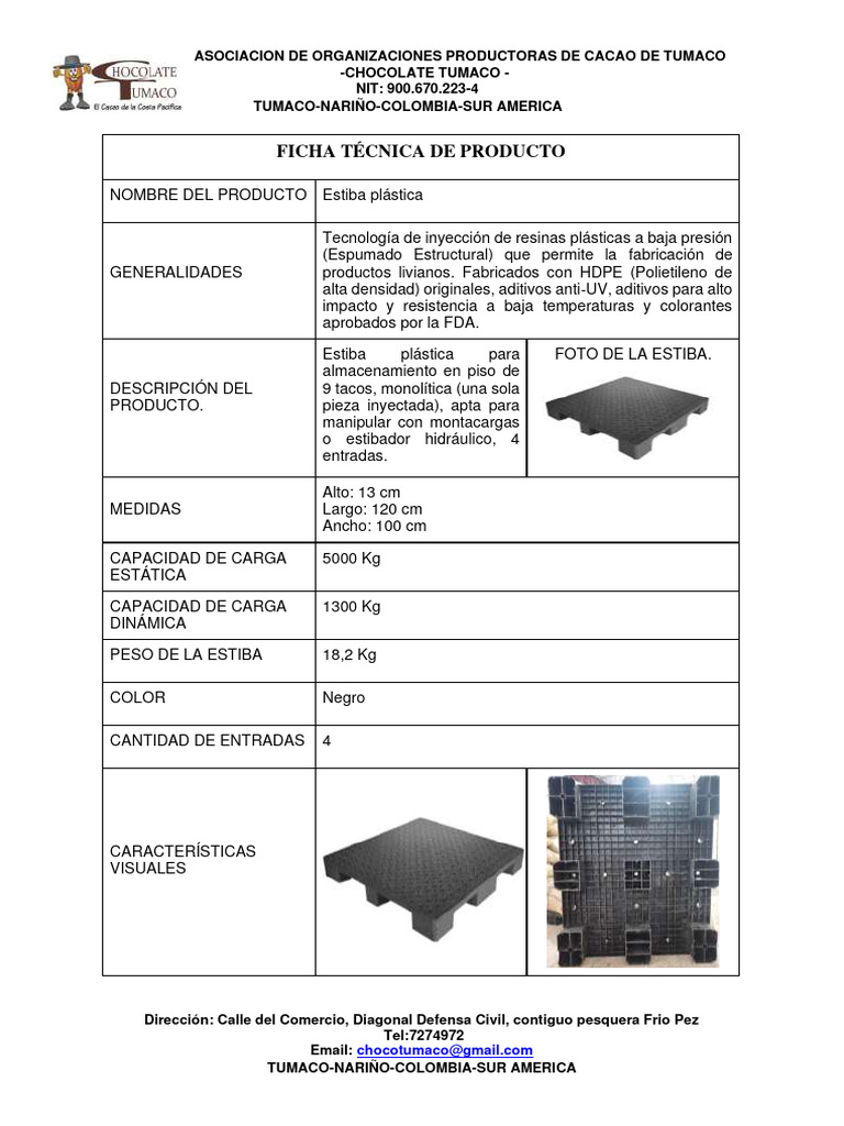 Ficha Técnica Estiba | PDF