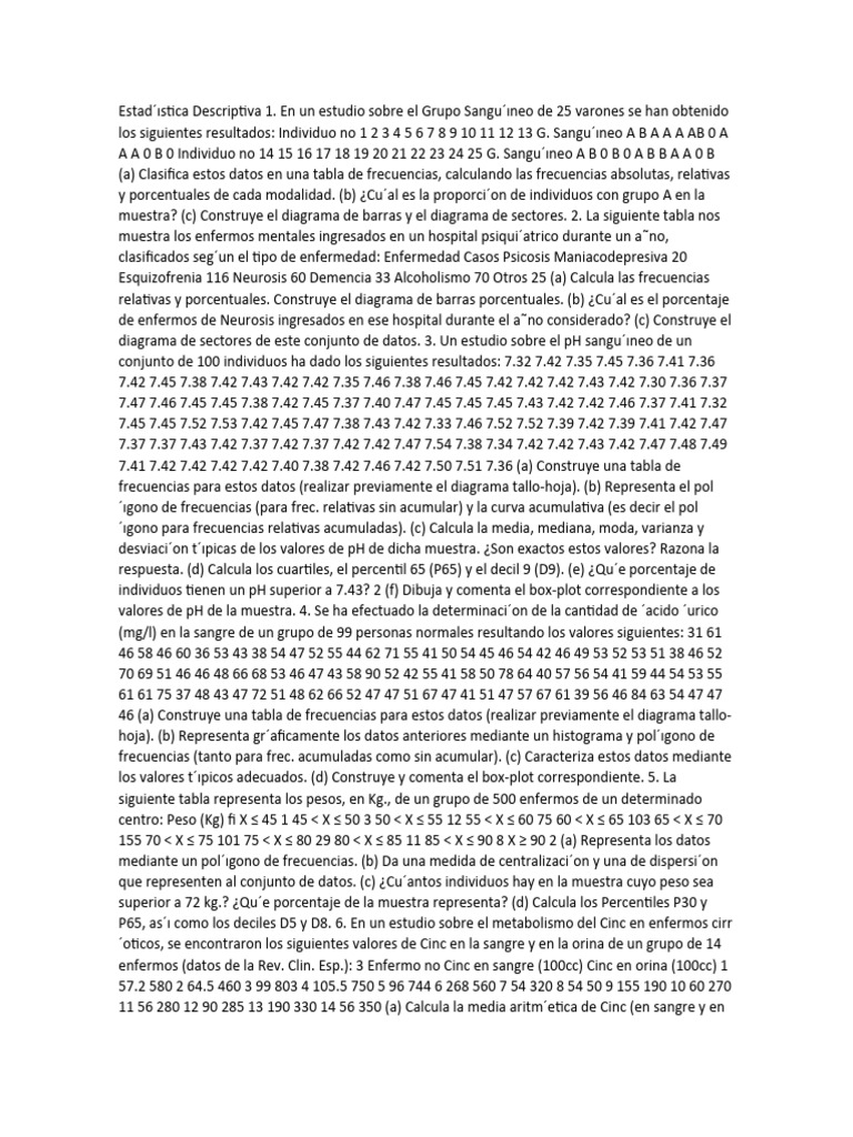 Problemas Estadistica Jerb | PDF