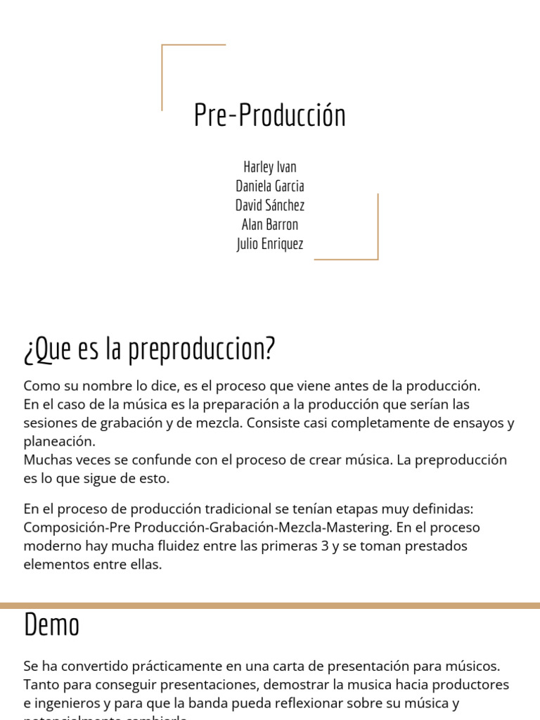 Guía Completa de Preproducción Musical | PDF | Canciones