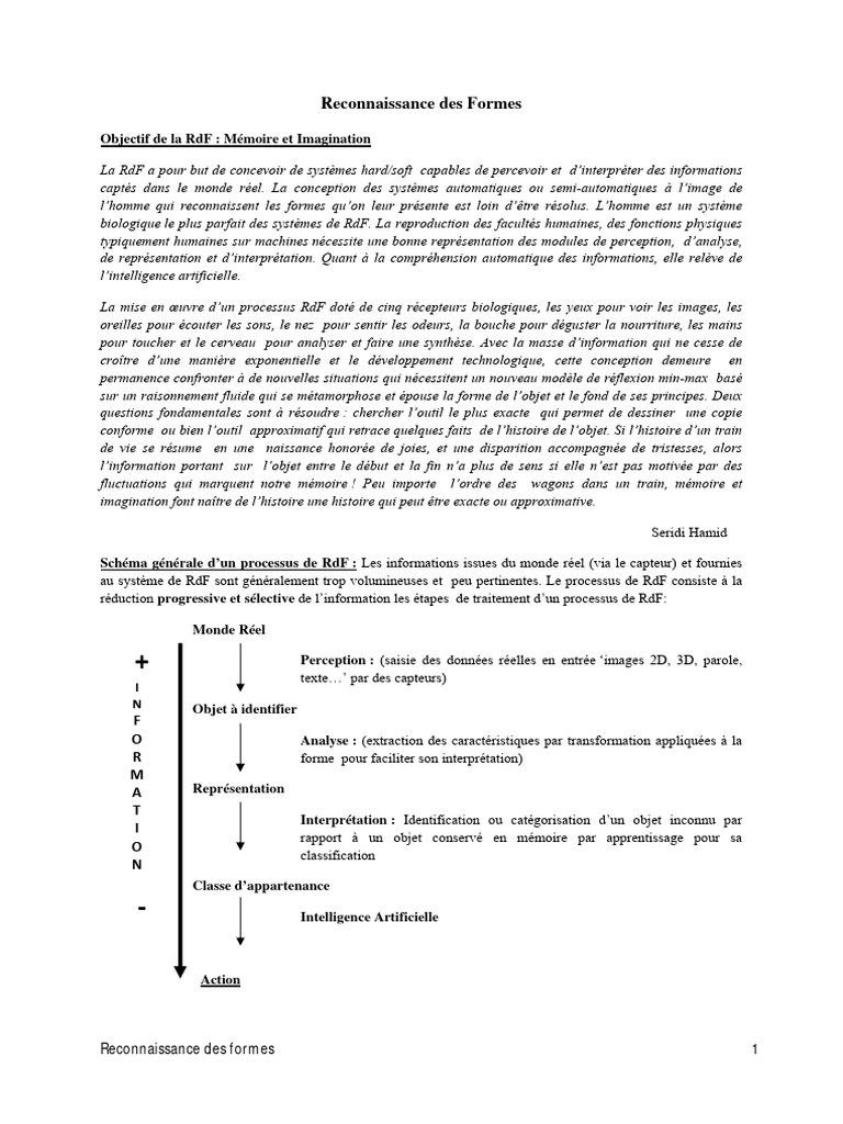 Systèmes de Reconnaissance des Formes | PDF | Régression linéaire ...