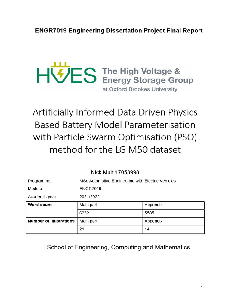 Artificially Informed Data Driven Physics Based Battery Model Parameterisation With Particle ...