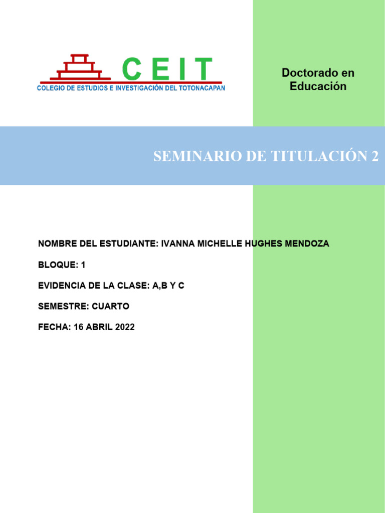 Seminario 2 Blo 1 | PDF | Teoría | Metadatos