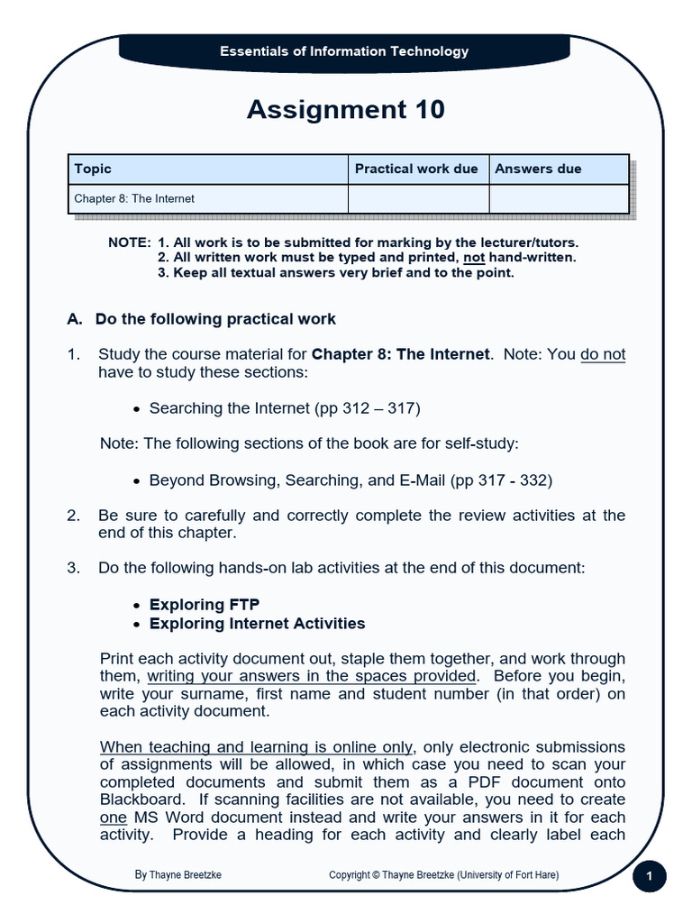 Assignment 10 | PDF | File Transfer Protocol | World Wide Web