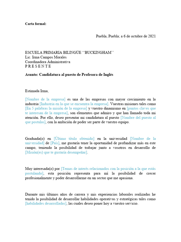 Carta Formal | PDF | Business