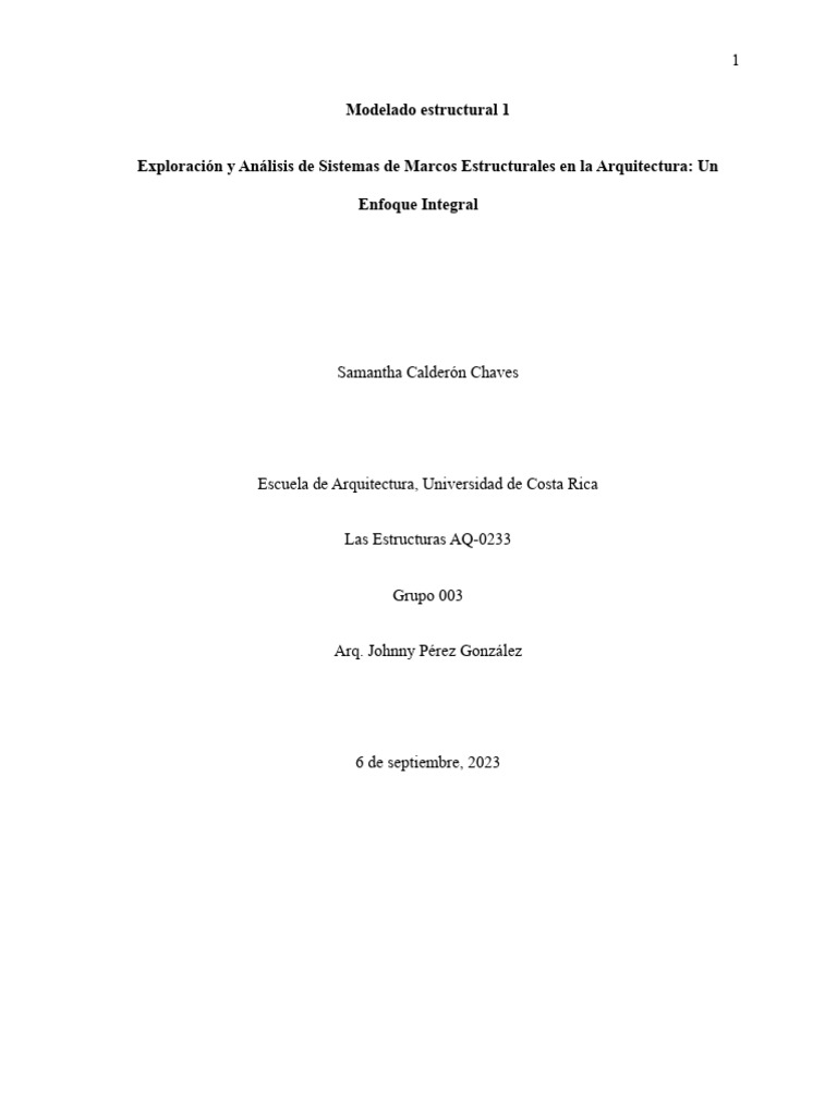 Modelado Estructural 1 | PDF | Física Aplicada e Interdisciplinaria | Ciencias fisicas