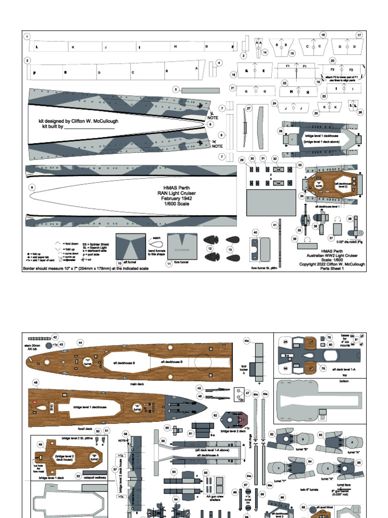 HMAS Perth - Feb 1942-Mirrored Camo | PDF | Hull (Watercraft) | Naval ...