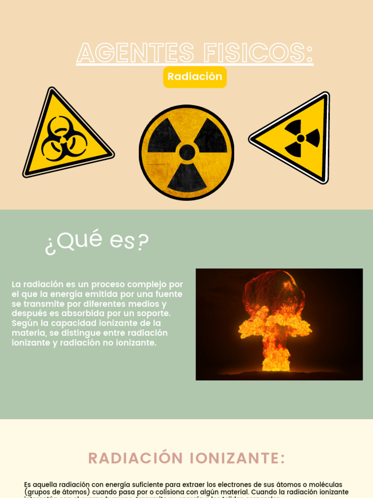 Agentes fisicos | PDF | Radiación ionizante | Desintegración radioactiva