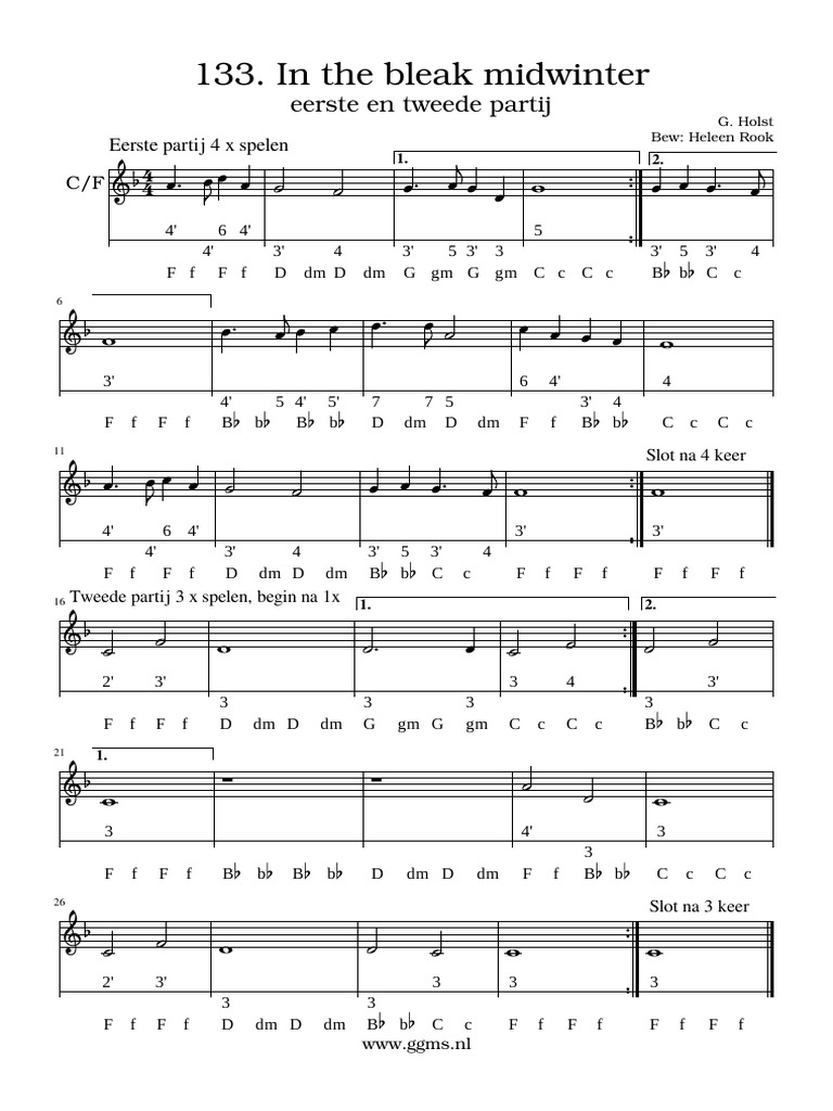 In The Bleak Midwinter 1 2 3 4 | PDF