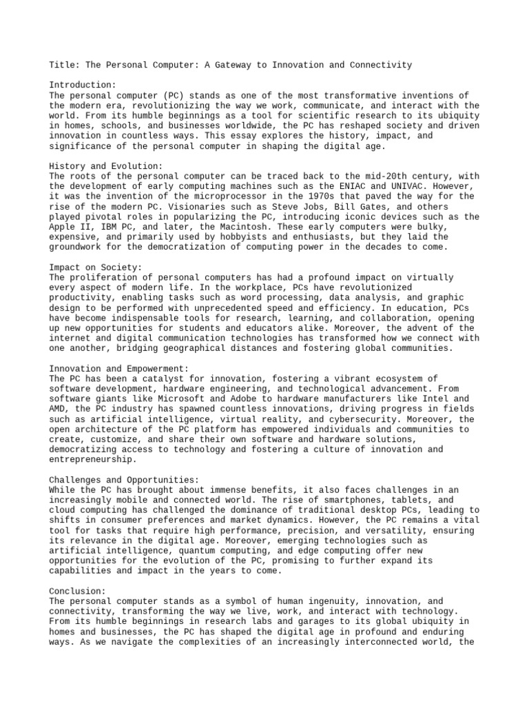 Pc Pdf Personal Computers Computing