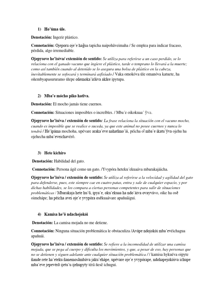 Aranduka I - Redacción Guarani-Castellano | PDF | Connotación