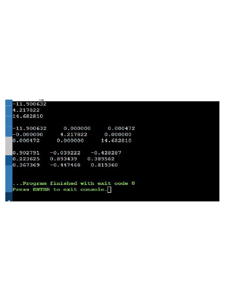Jacobi Rotation Method Output C++ | PDF
