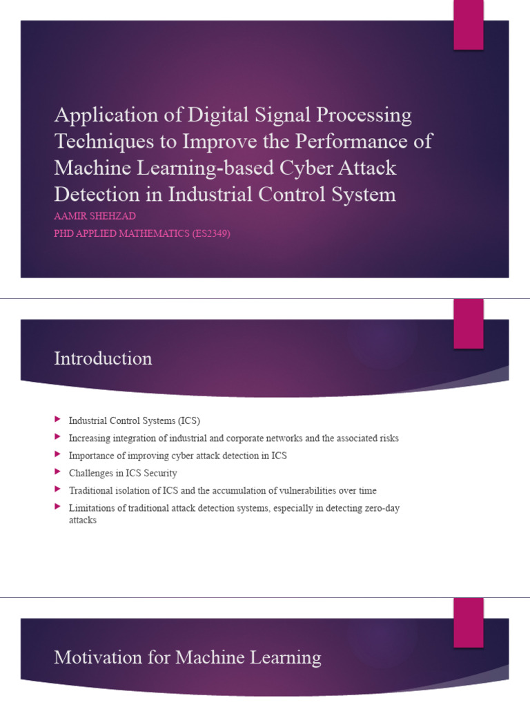 Application of Digital Signal Processing Techniques To Improve | PDF | Machine Learning | Security