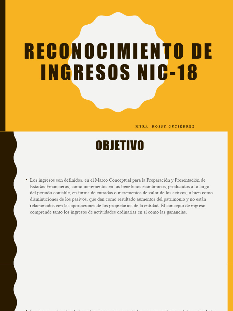 Norma Nic-18 Reconocimiento Ingresos | PDF