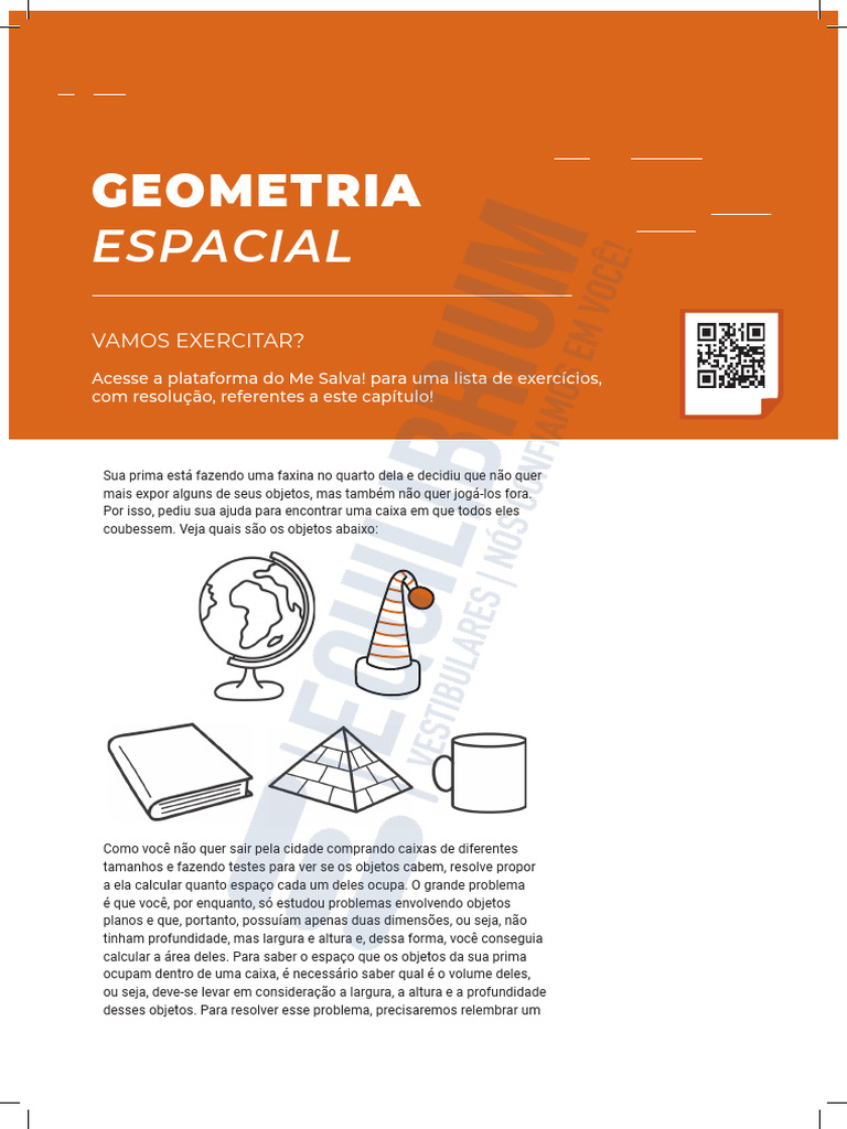 Geometria Espacial: Volume e Área de Sólidos | PDF | Triângulo | Círculo
