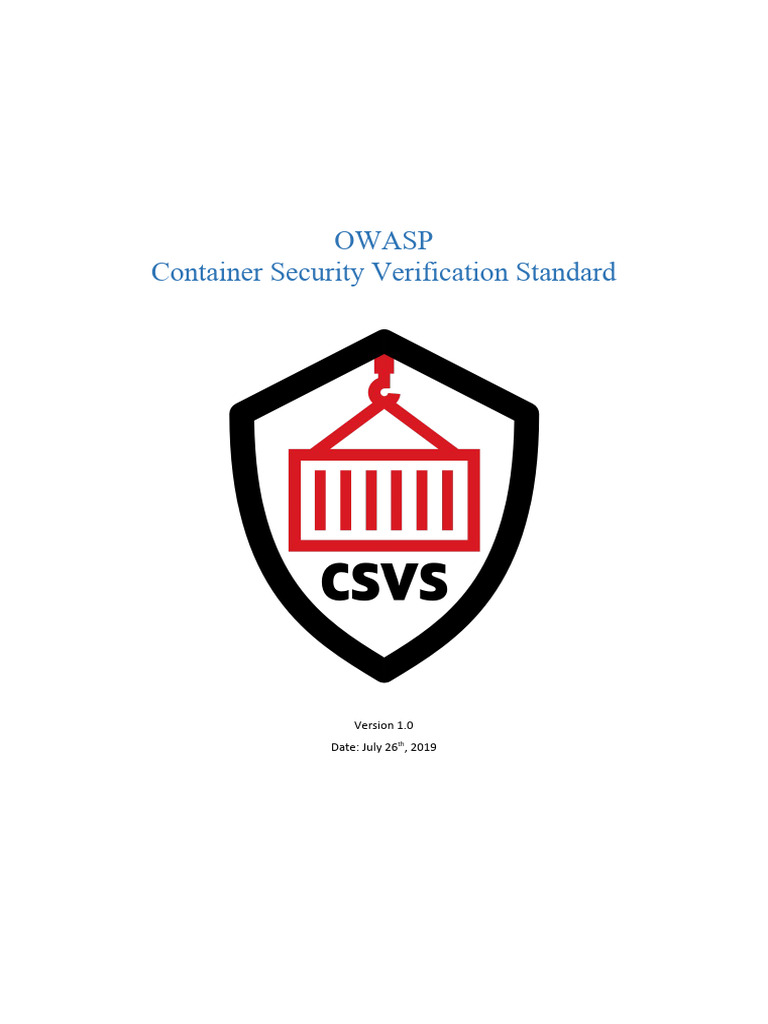 Container Security Standard Pdf Information Security Computer Network