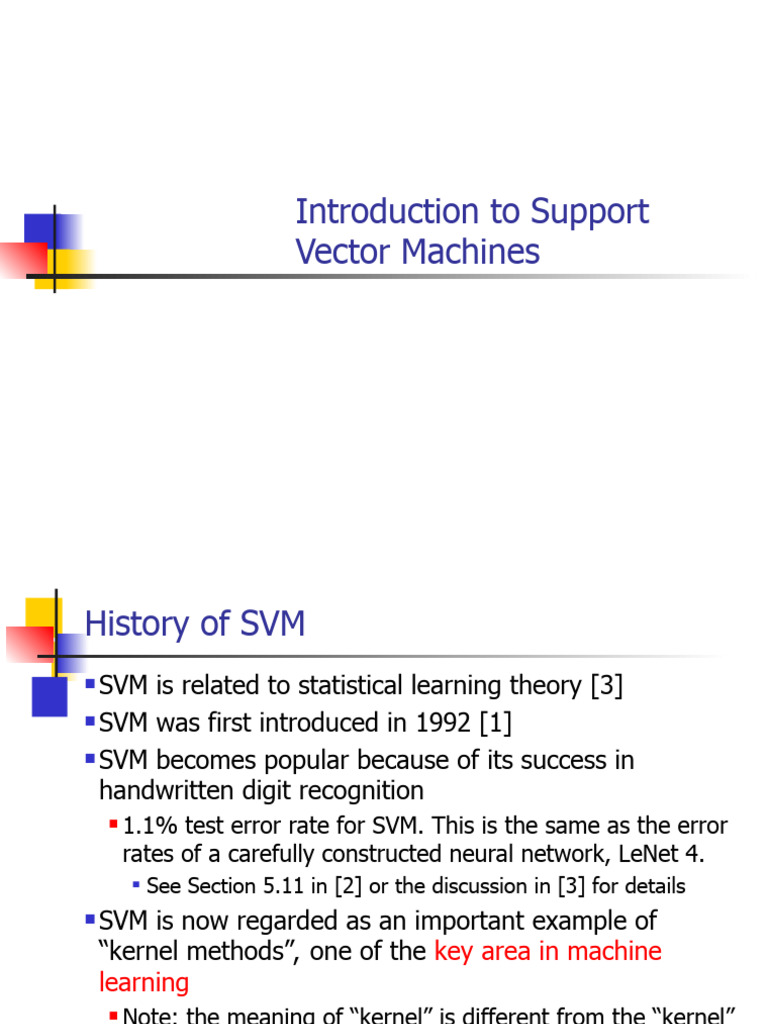 Svm Class Pdf Support Vector Machine Mathematical Optimization