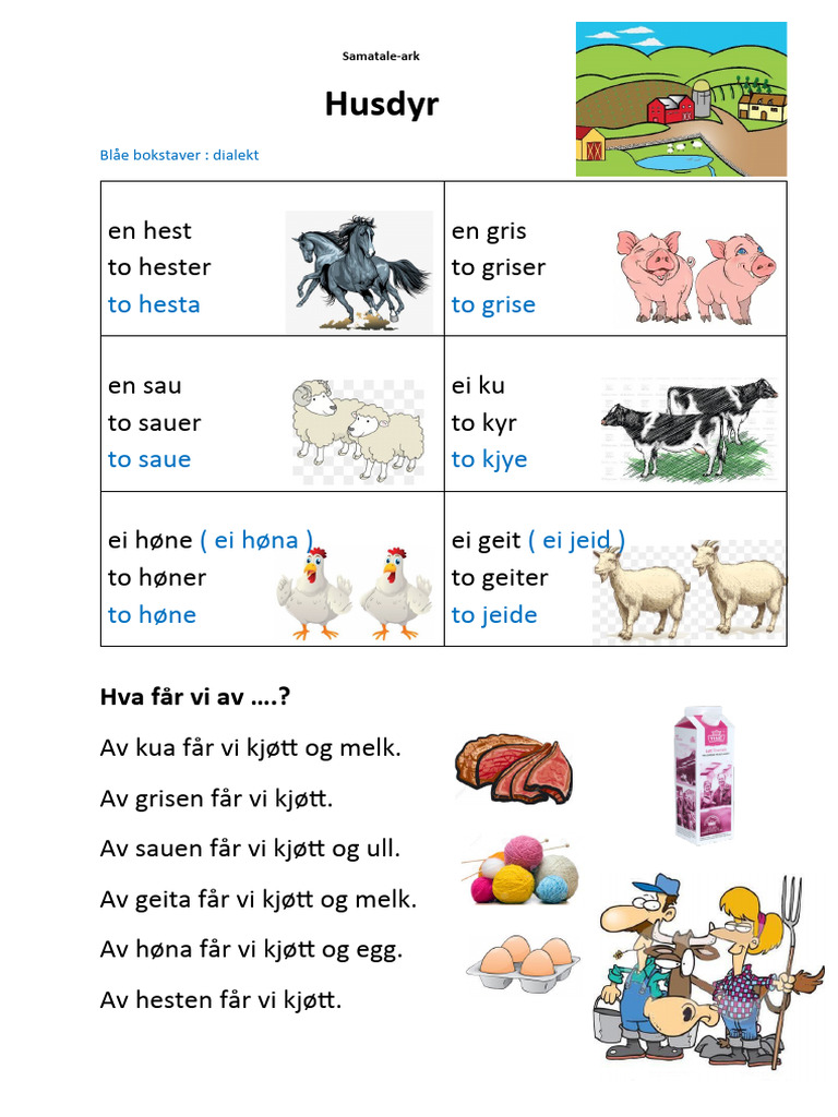 Fortell Husdyr - Av Kua Får Me | PDF