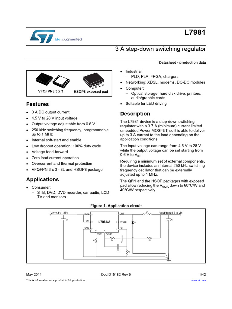 3 A Step-Down Switching Regulator | PDF