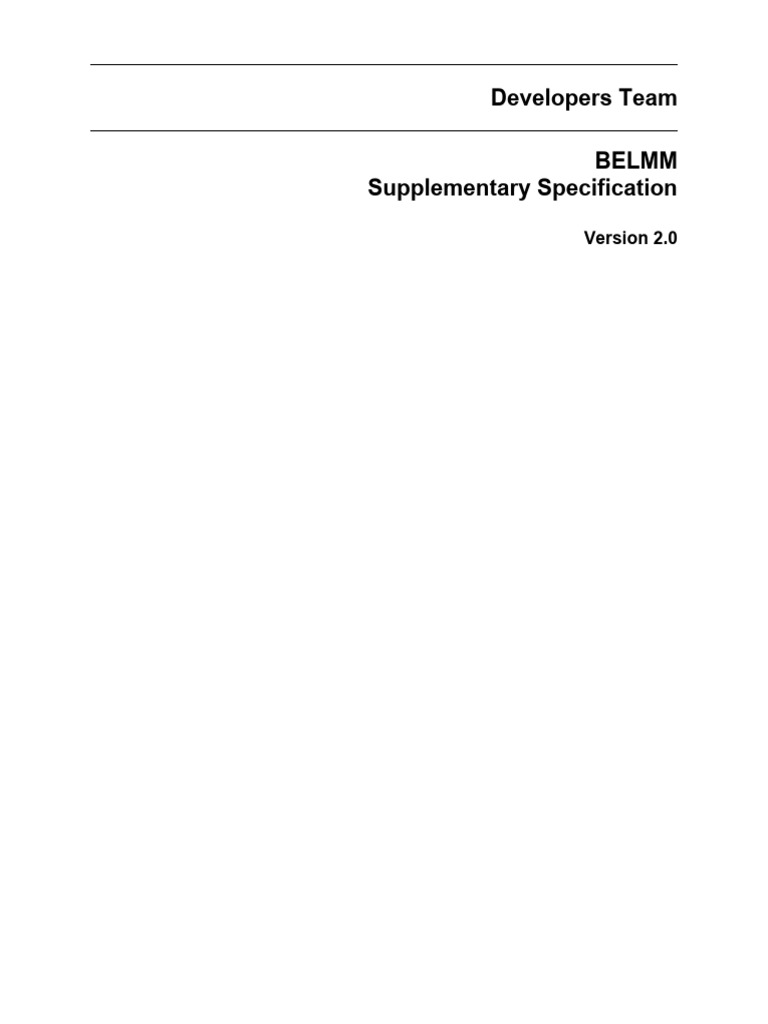 Supplementary Specification | PDF | Ciencias de la Computación | Informática