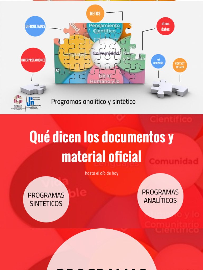Programas Sintéticos y Analíticos - UPN42 | PDF