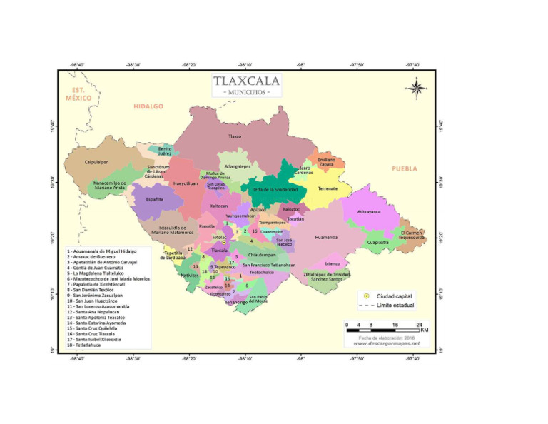 mapa de tlaxcala con nombre | PDF