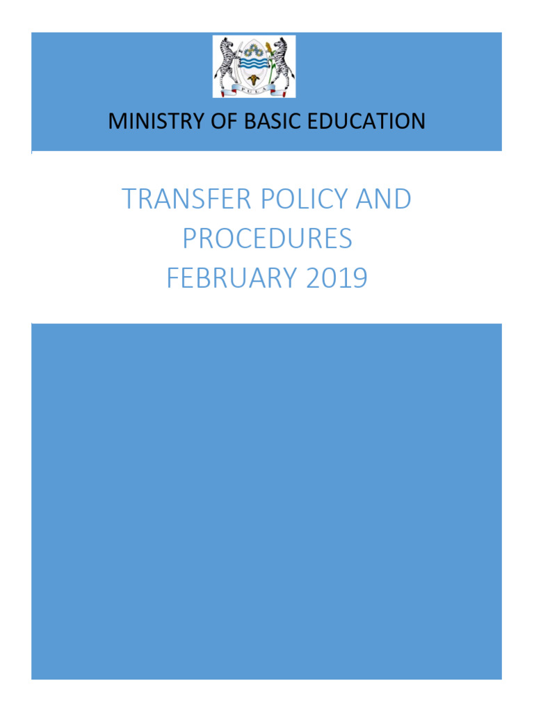 Transfer Policy (003) Docx20 DocxDraft Docx18April-1 | PDF