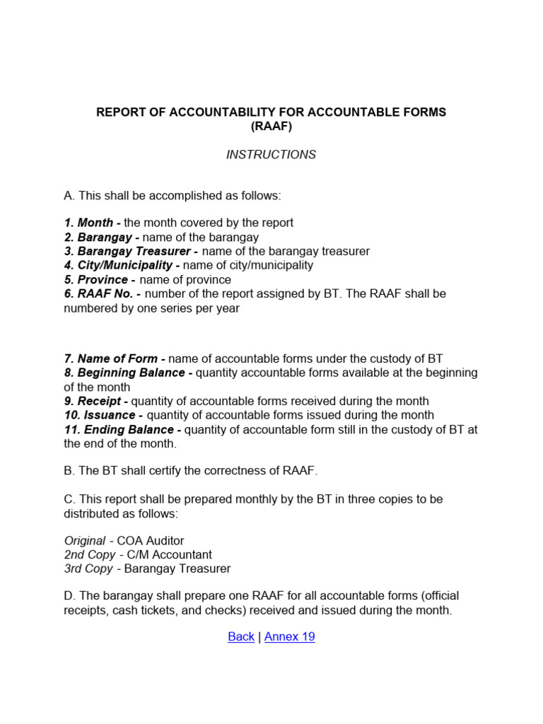 Report of Accountability For Accountable Forms | PDF | Business ...