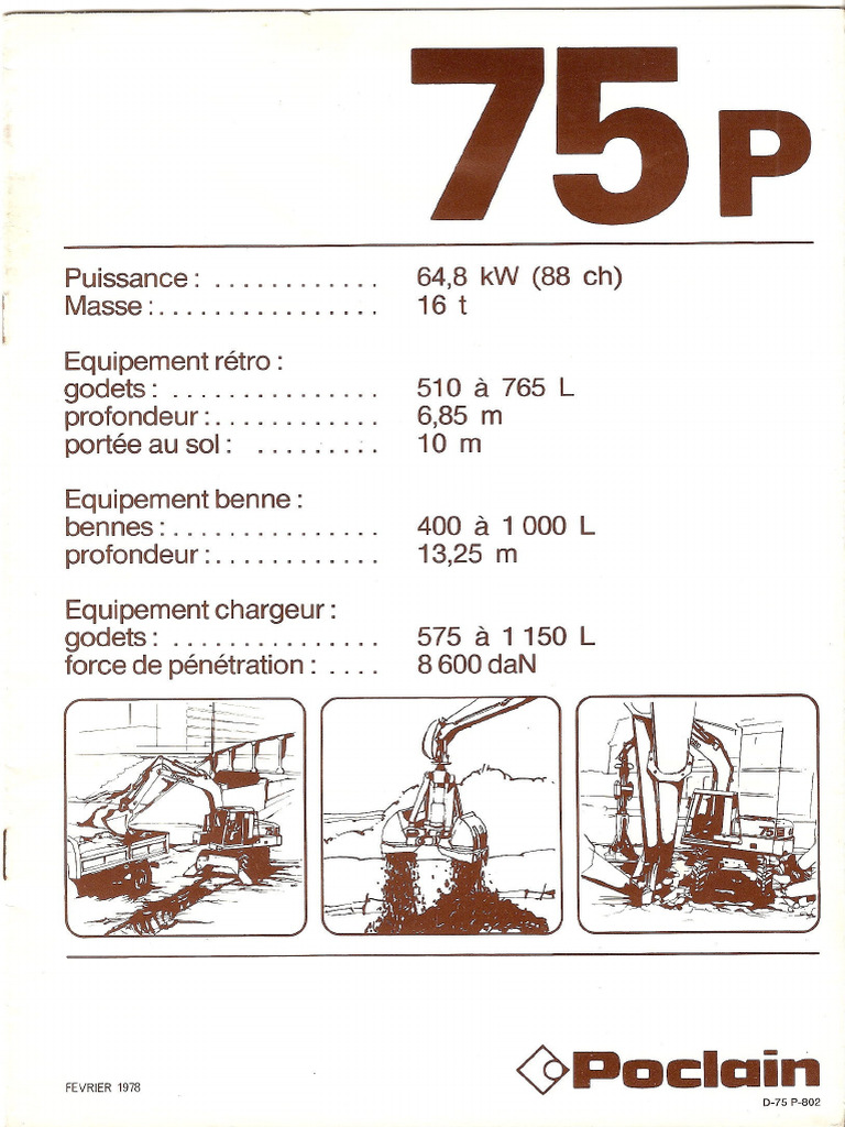 Poclain 75p PDF | PDF