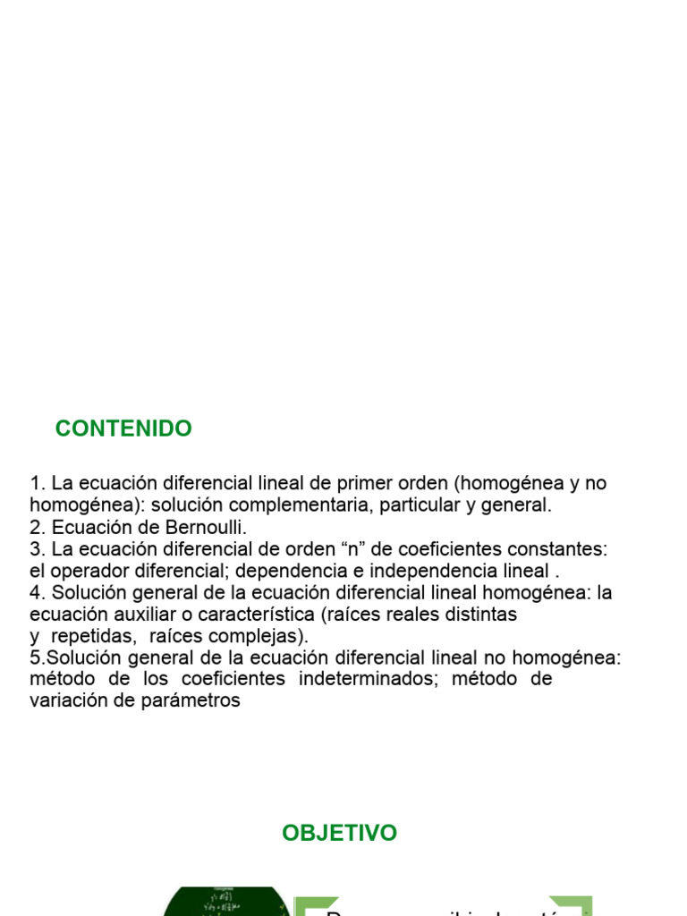 Unidad III Clase 7 2024-Parte 1.ecuaciones Diferenciales Lineales | PDF | Ecuaciones ...