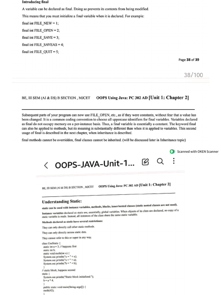 Java Unit 1 | PDF Java Unit 1 | PDF