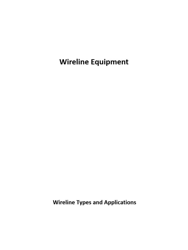 Wireline Equipment | PDF | Gas Technologies | Machines