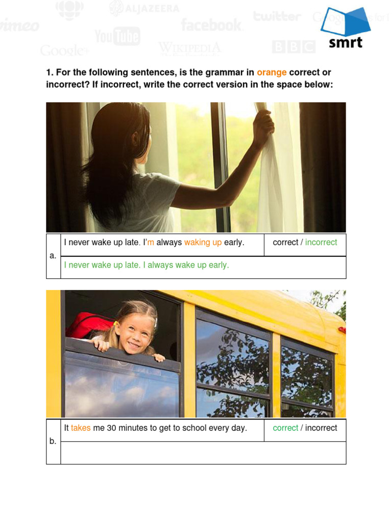 ENGL120 Grammar 2-1 - Present Simple & Continuous | PDF
