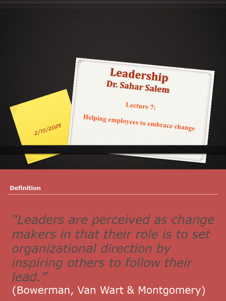 Embracing Change: Leadership Strategies | PDF | Change Management ...