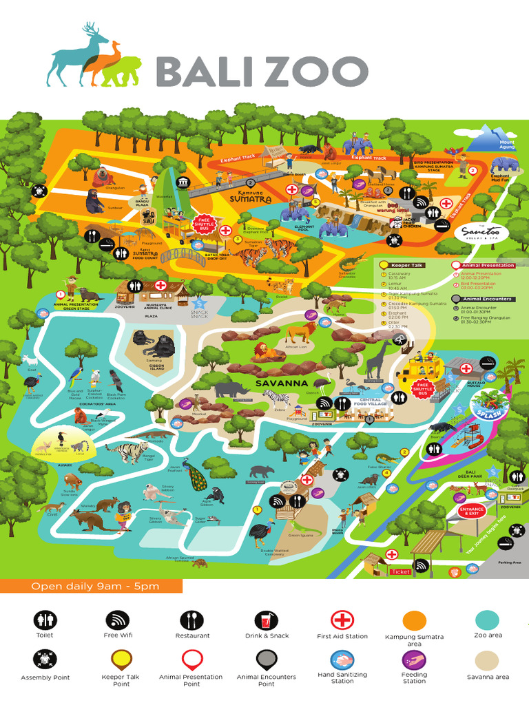 Zoo Map & Schedule Overview | PDF